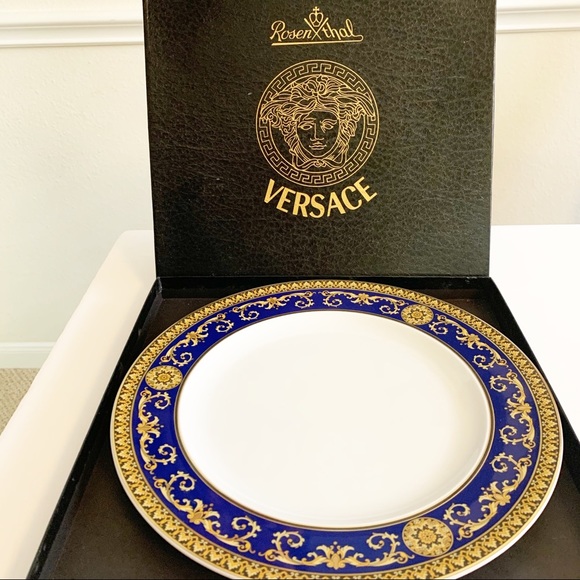 Versace | Kitchen | Versace By Rosenthal Medusa Blue Dinner Plate ...